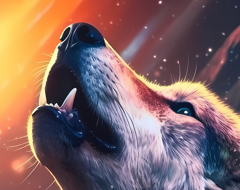 Wolf #1, Digital Art Print, AI Generated, Wall Art, AI Art, Digital Download, Home Decor ...