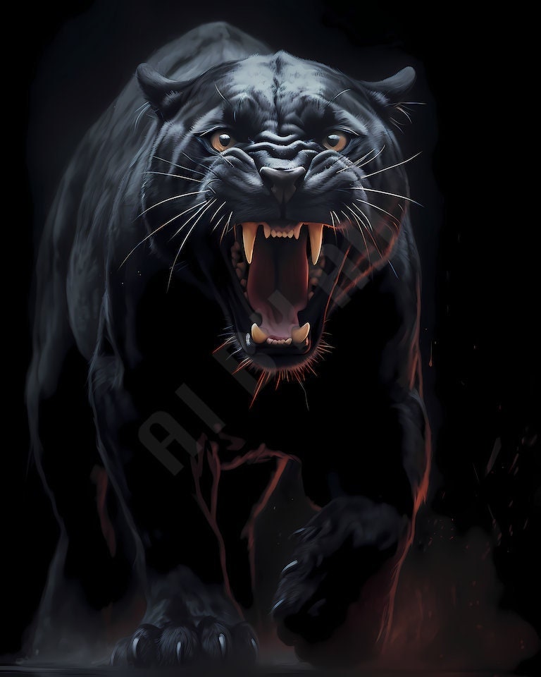 Angry Black Panther Wallpaper