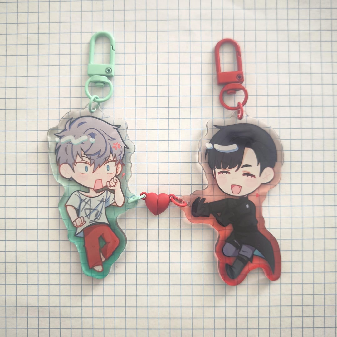 Alien Stage Ivan & Till Heart Magnet Keychains - Etsy UK
