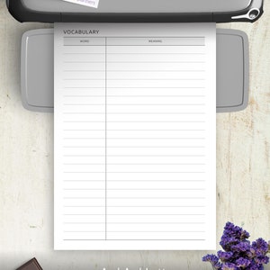 Vocabulary & Definitions Template - Etsy