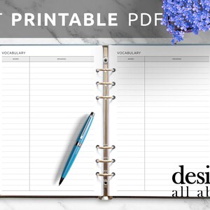 Vocabulary & Definitions Template - Etsy