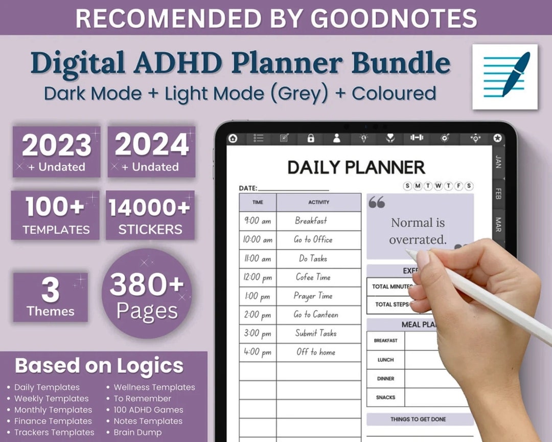 ADHD Digital Planner ADHD Planner Adult ADHD Journal Adhd - Etsy