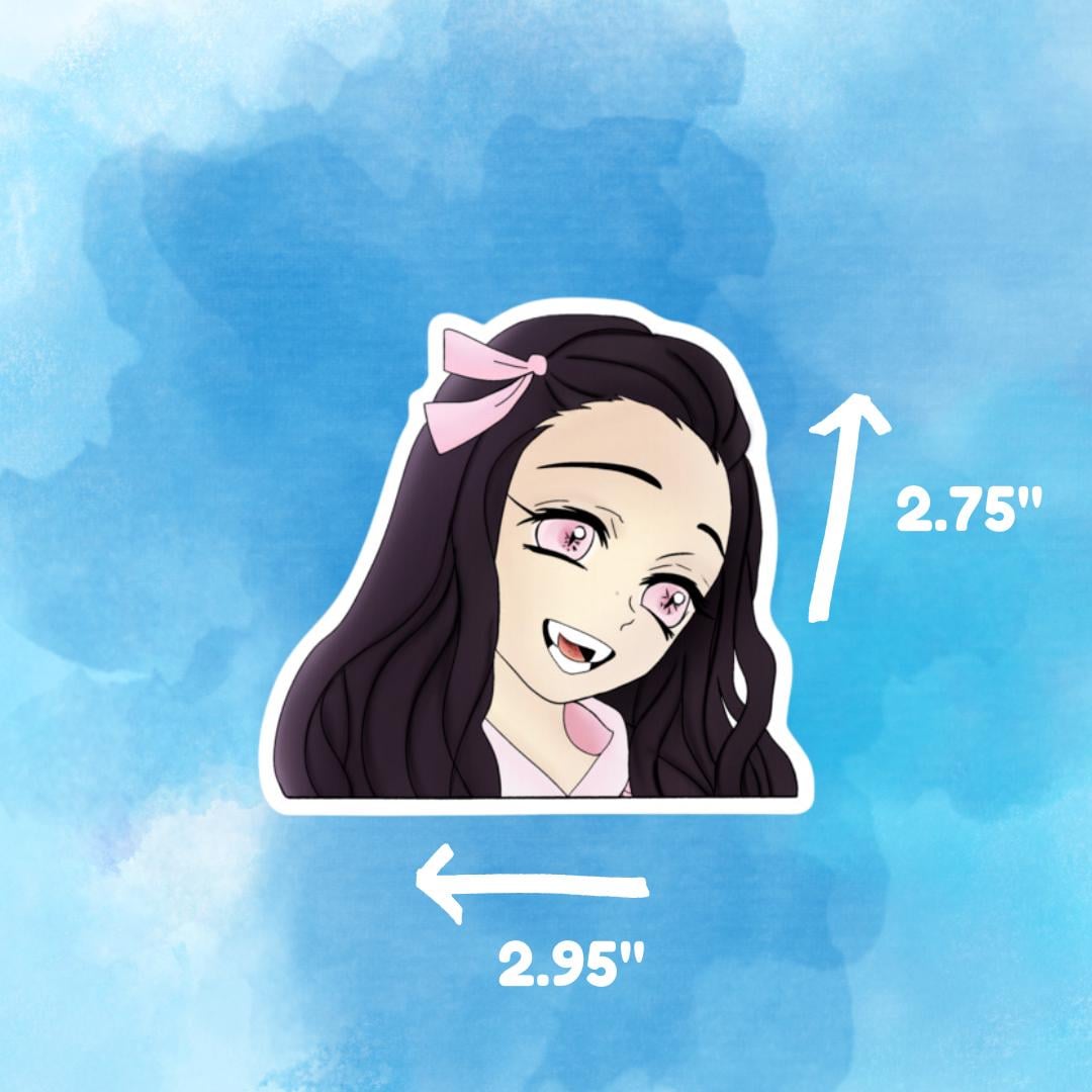 Nezuko Kamado Sticker – Demon Slayer Anime Vinyl Decal for Laptop ...