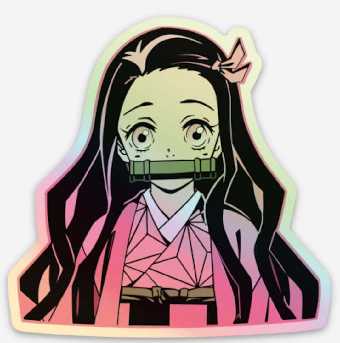 Nezuko Kamado Holographic Sticker - Etsy