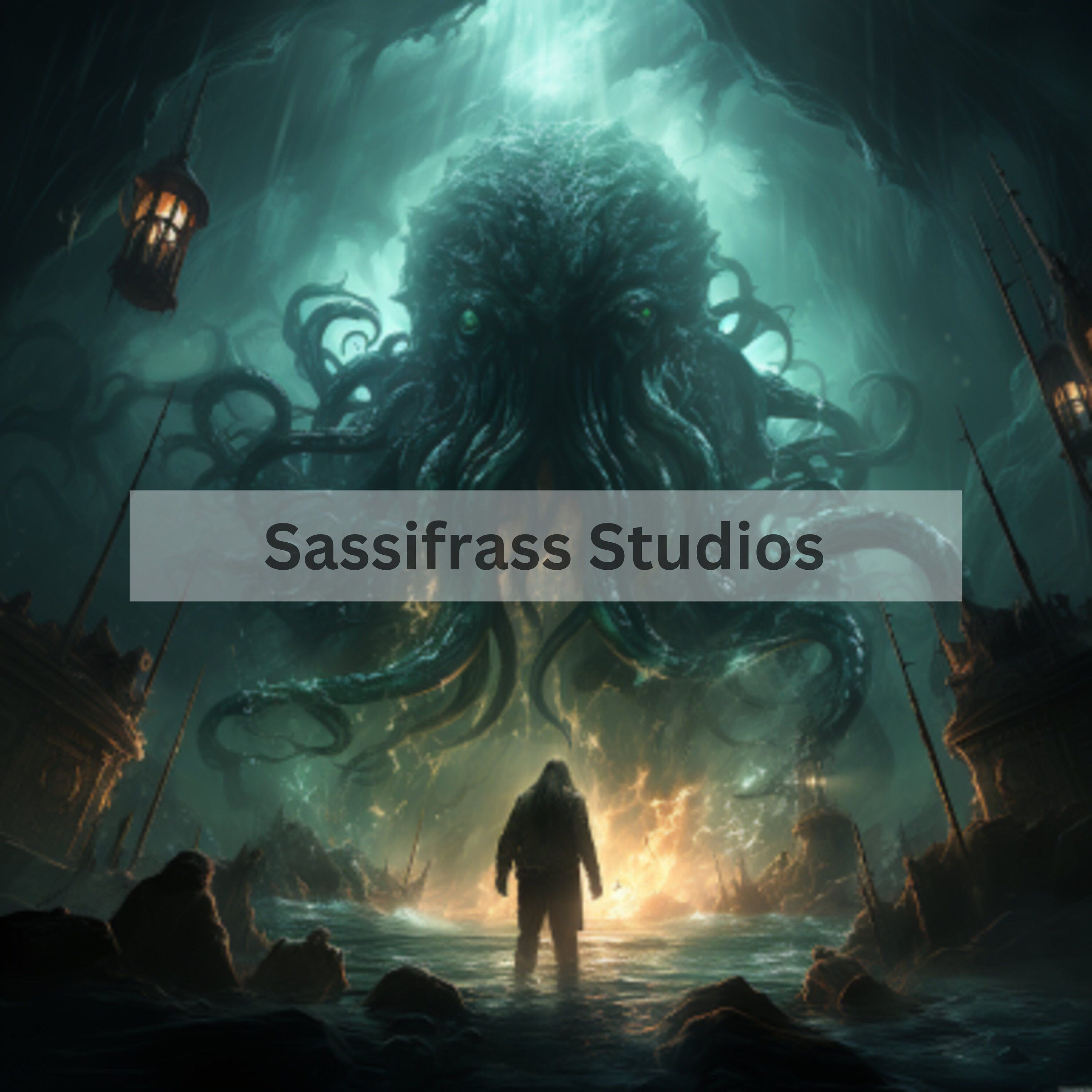 Lovecraftian Deep One 1, Sublimation, Png Jpg Instant Download Commercial Use Printable ...