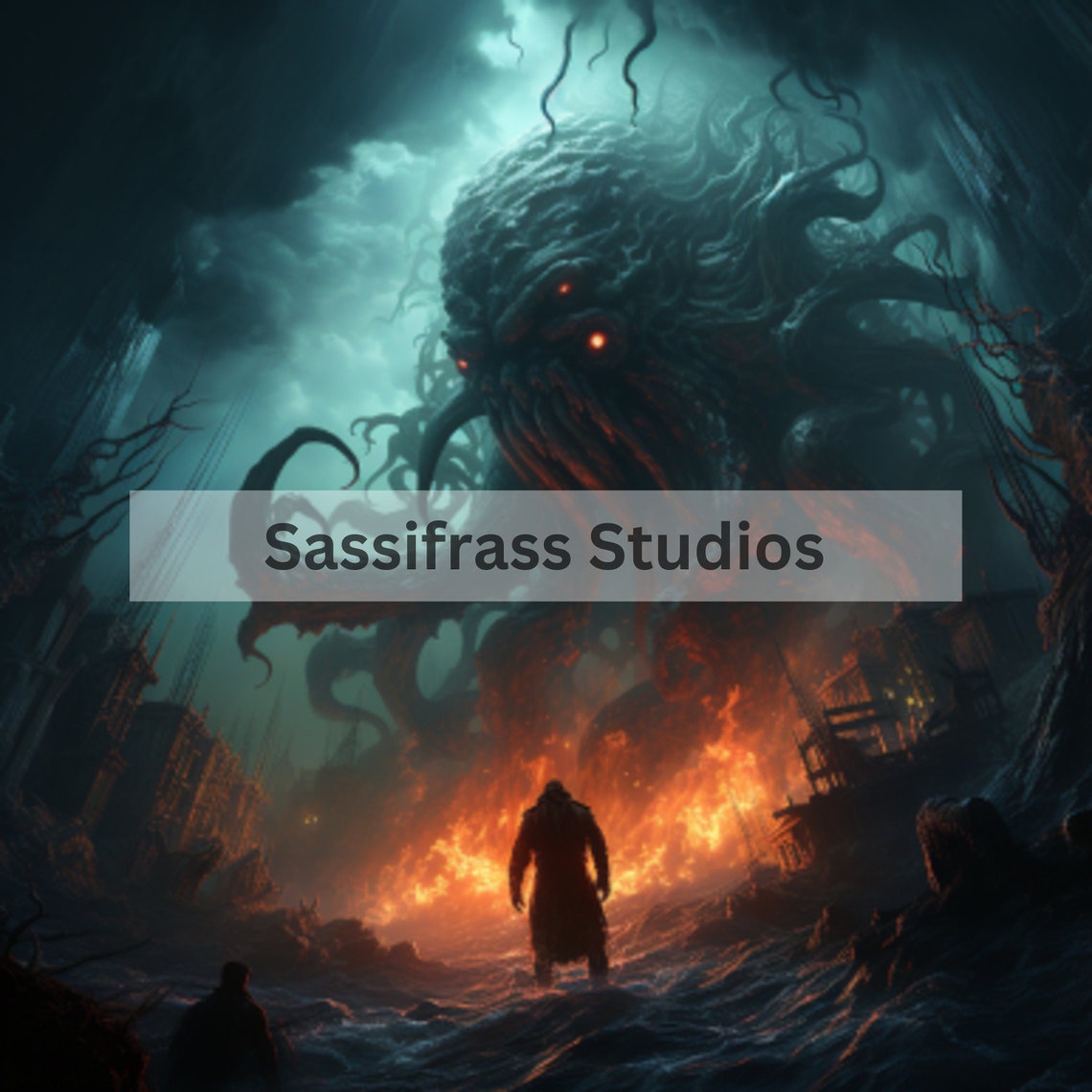 Lovecraftian Deep One 1, Sublimation, Png Jpg Instant Download Commercial Use Printable ...