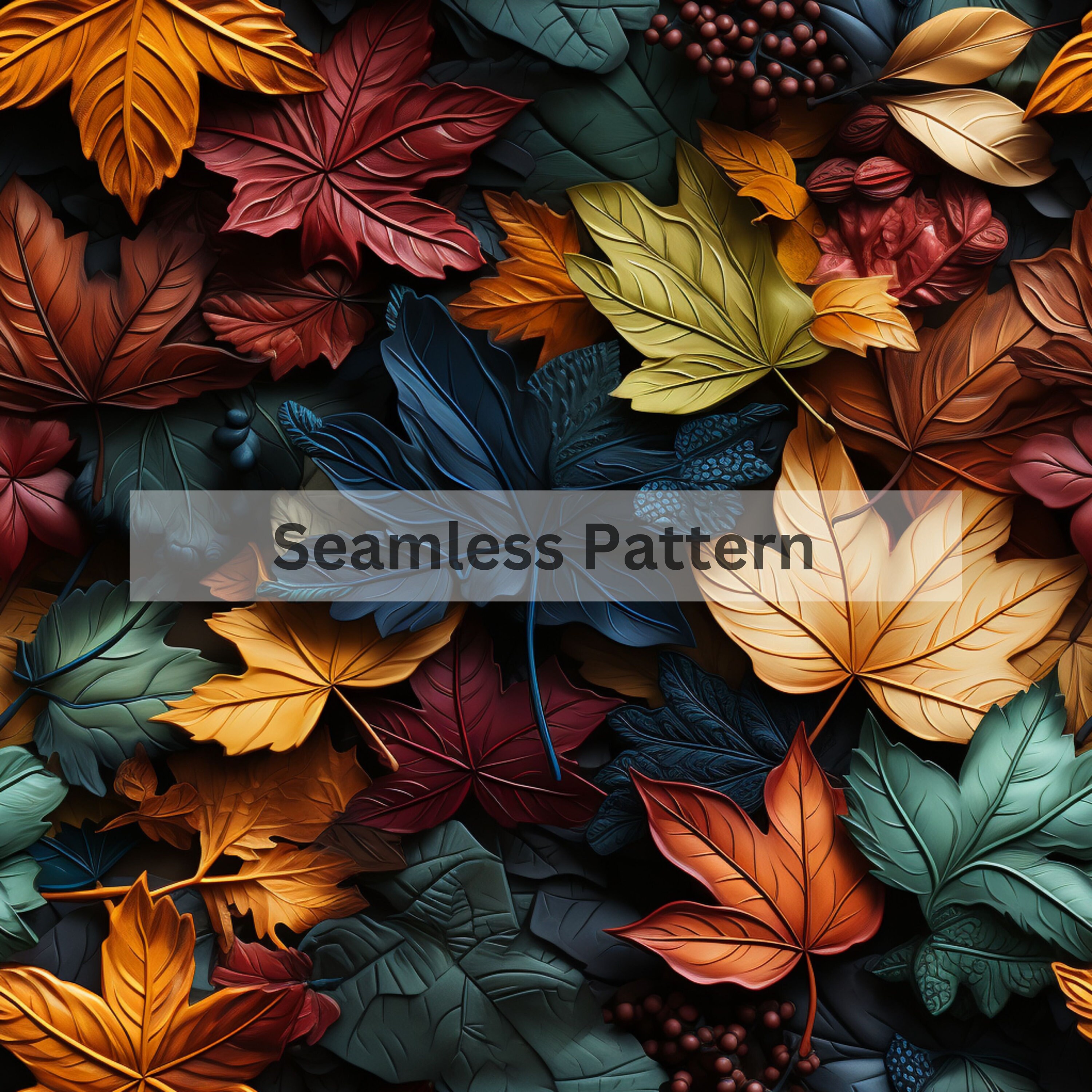 Fall Leaves Digital Paper 1, Seamless Pattern Sublimation, Png Jpg ...