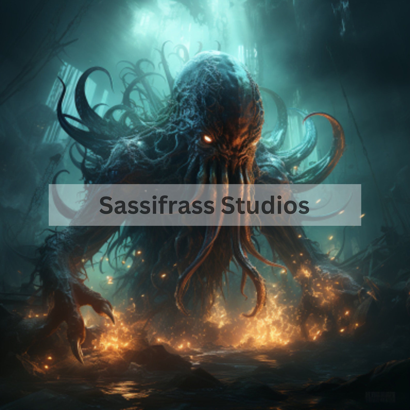 Lovecraftian Deep One 1, Sublimation, Png Jpg Instant Download Commercial Use Printable ...