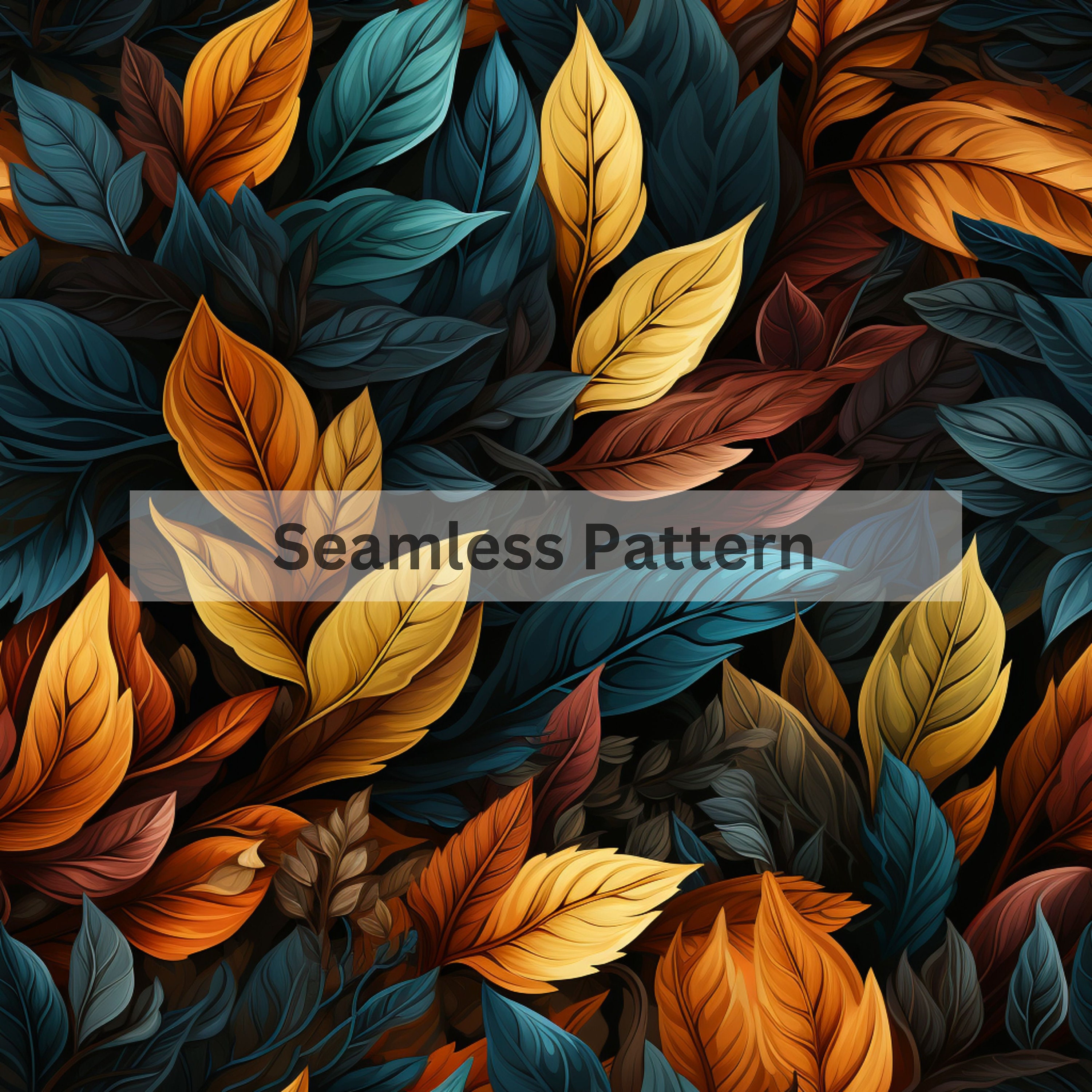 Fall Leaves Digital Paper 1, Seamless Pattern Sublimation, Png Jpg ...