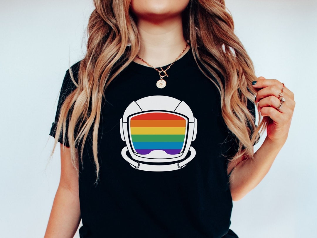 Astronaut Pride Helmet Shirt, LGBT Gay Pride Tee, Love is Love ...