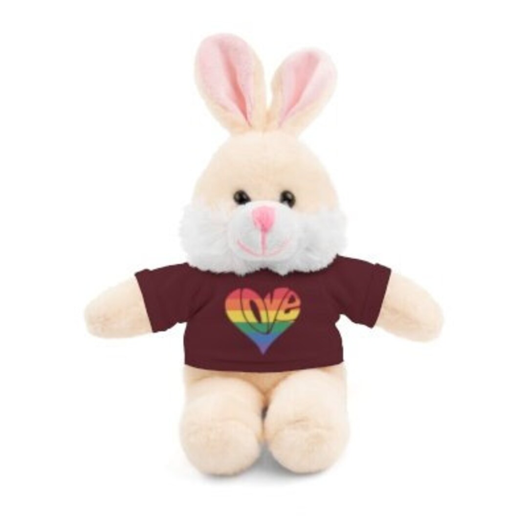 Pride Stuffed Animal Love, LGBT Rainbow Heart Plushie, Love is Love ...