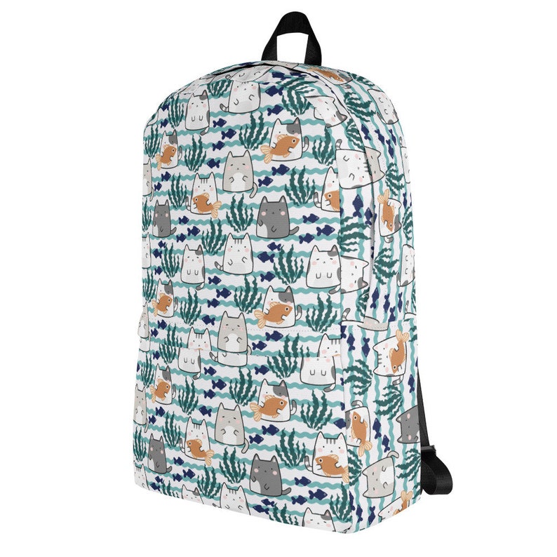 Kawaii Cats Backpack Cute Cats and Fish Back to School Book - Etsy