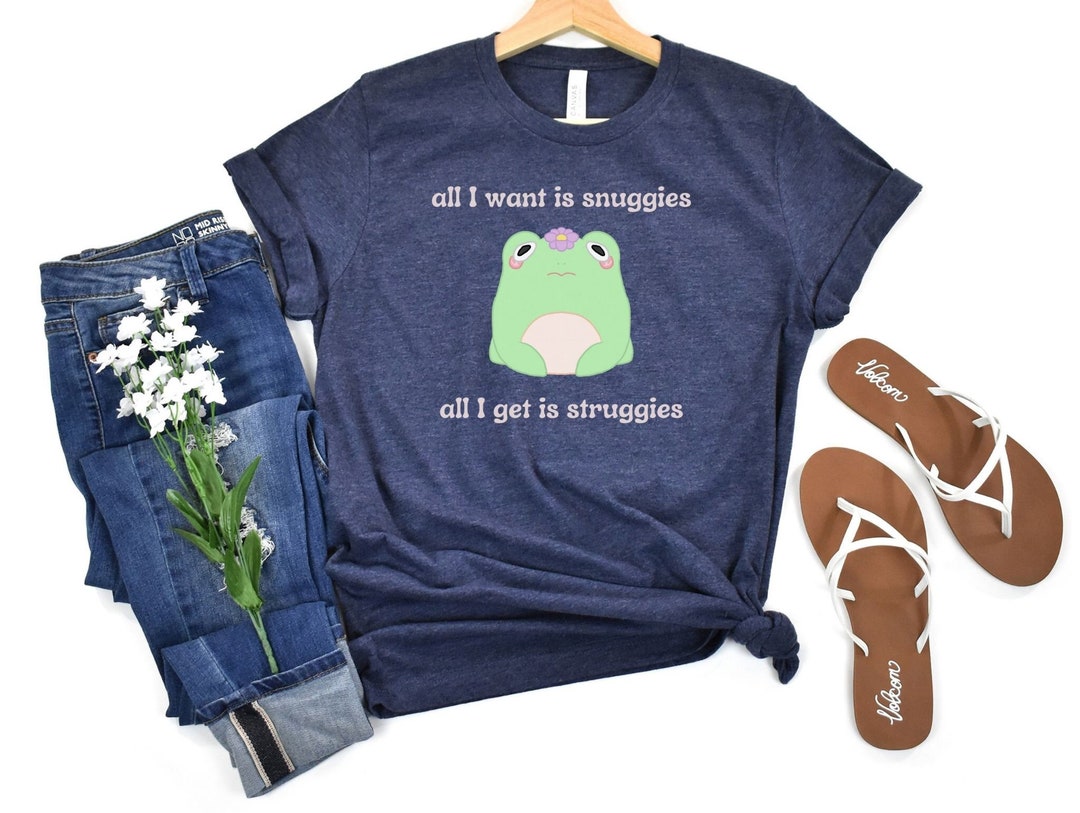 Cute Frog Shirt, Snuggies Struggies, Loving Hugs, Kawaii Frog With ...