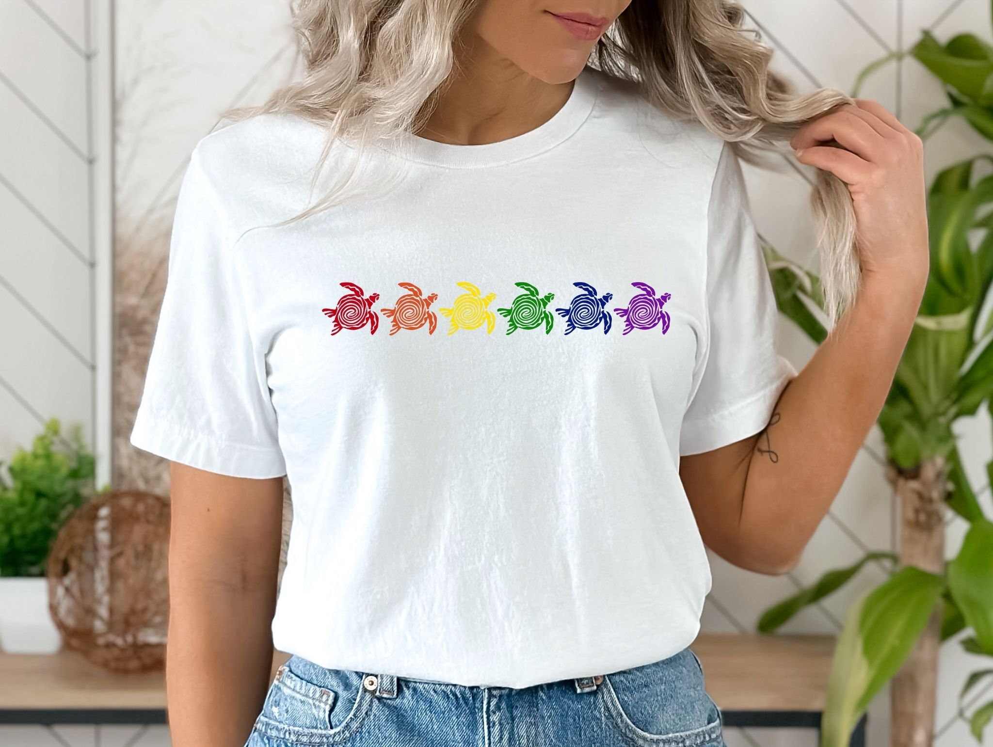 Cute Pride Turtles Shirt, Funny Gay Pride LGBT, Turtles Rainbow, Love ...