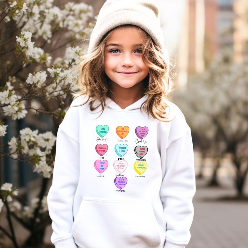 Swiftie Youth Valentines Conversation Hearts Hoodie Swiftie Fan T