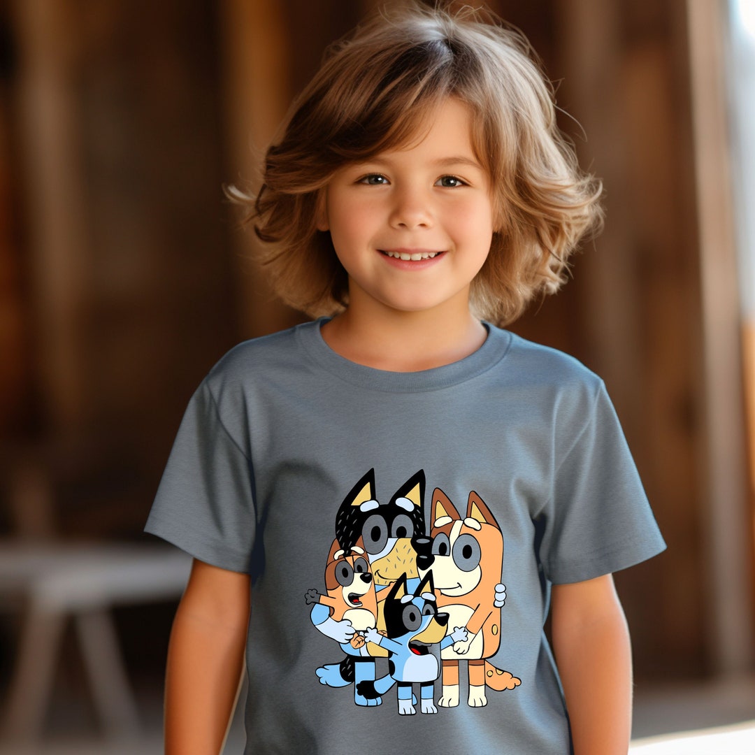 Youth Bluey Family Tshirts,retro Chilli Heeler Sweatshirt, Bluey Family ...