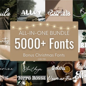 5000 Fonts Bundle, Handwritten Fonts, Calligraphy Fancy Font, Serif ...