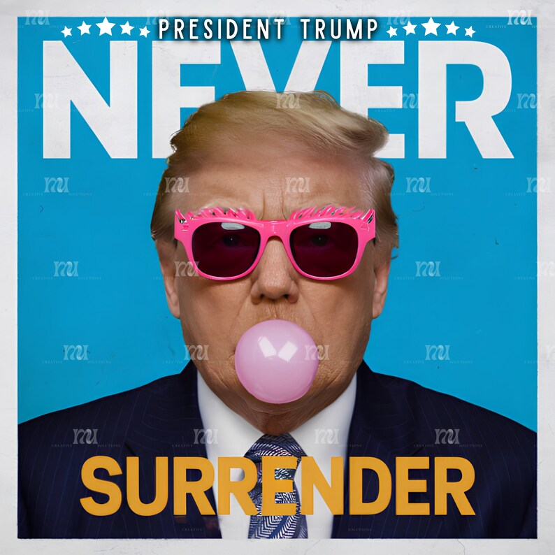 President Trump 2024 PNG, Make America Great, Trump Pink Bubble Gum ...
