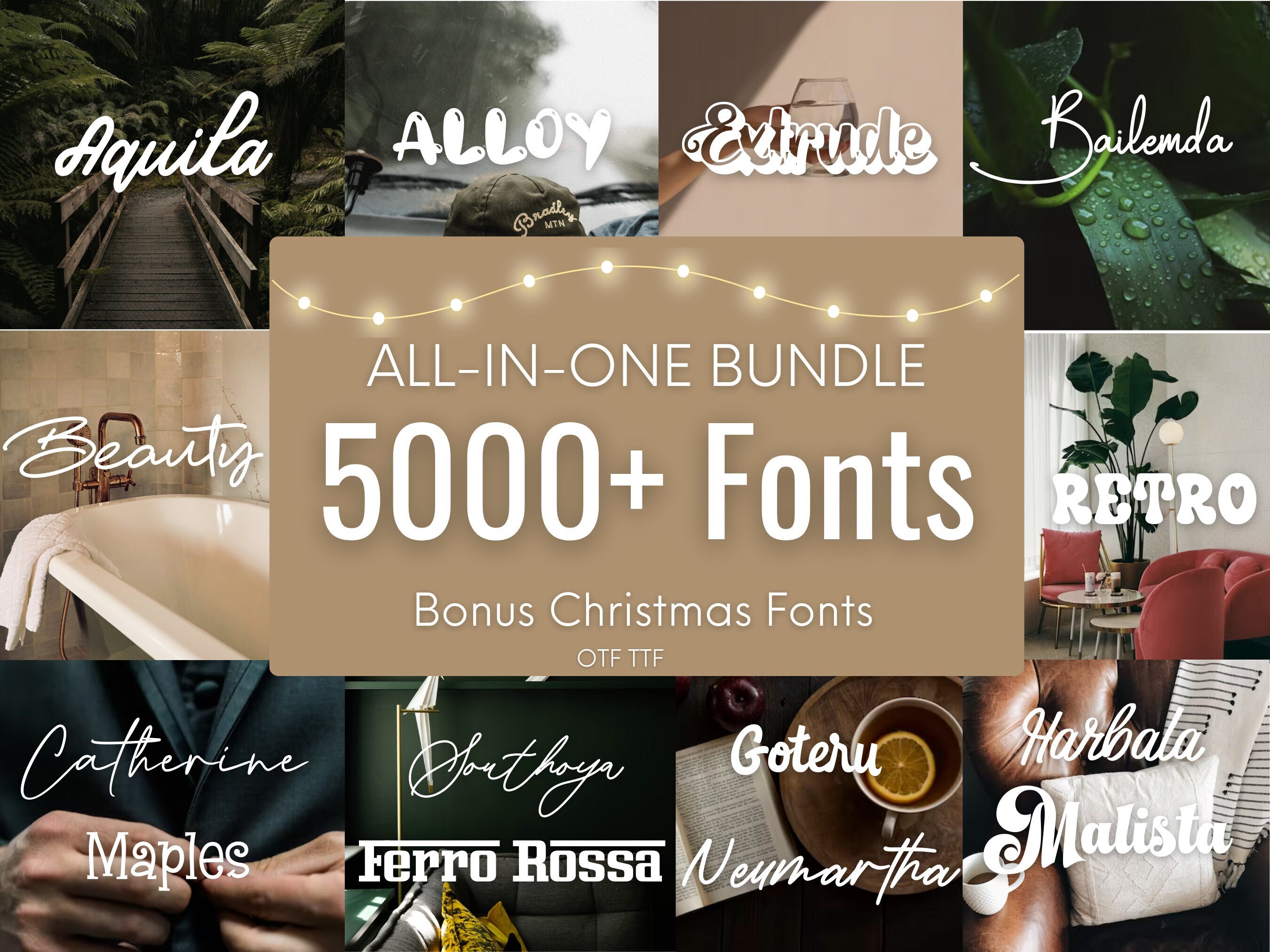 5000 Fonts Bundle, Handwritten Fonts, Calligraphy Fancy Font, Serif ...