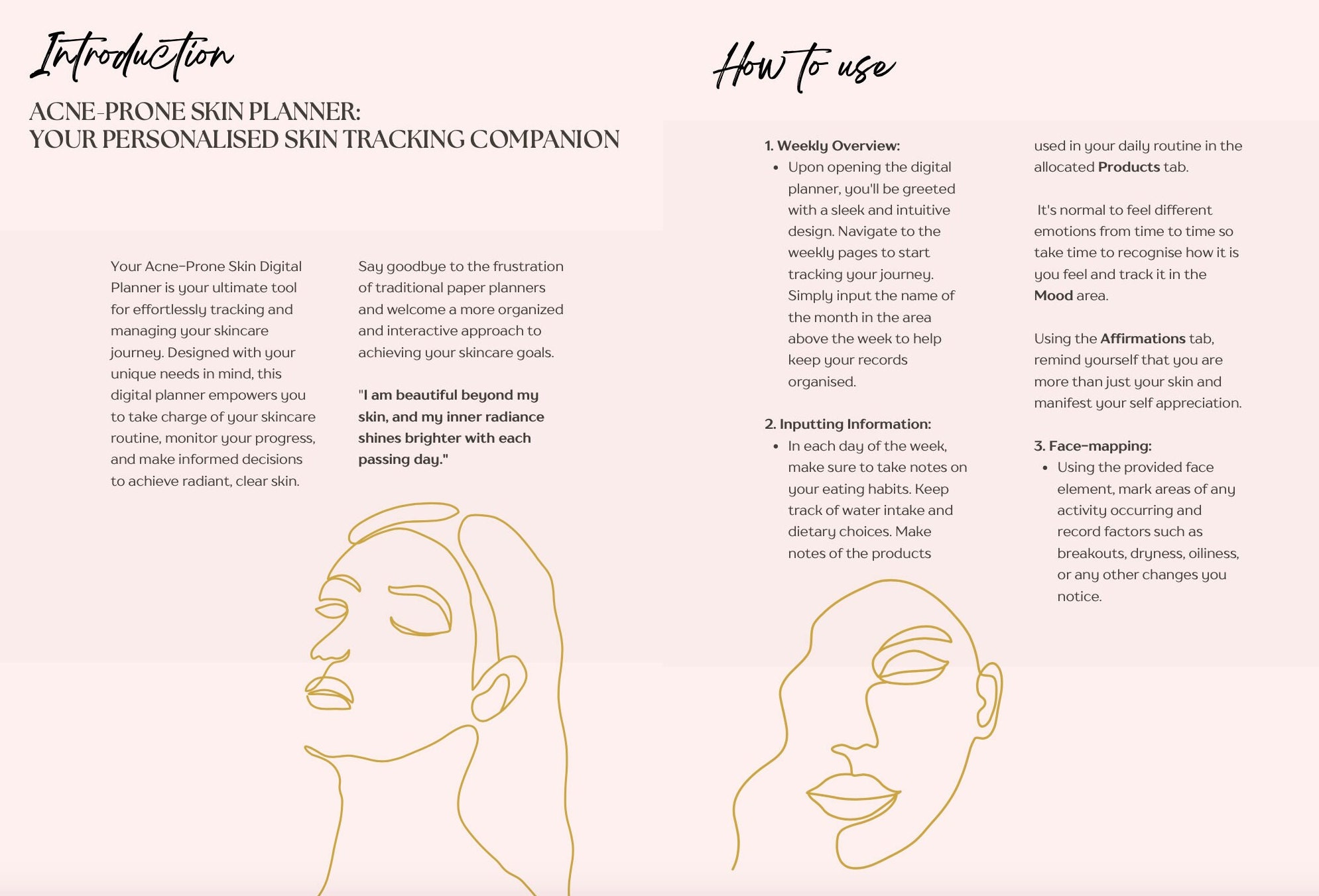 Acne-prone Skin Tracker: Printable PDF for Clear Complexion - Etsy