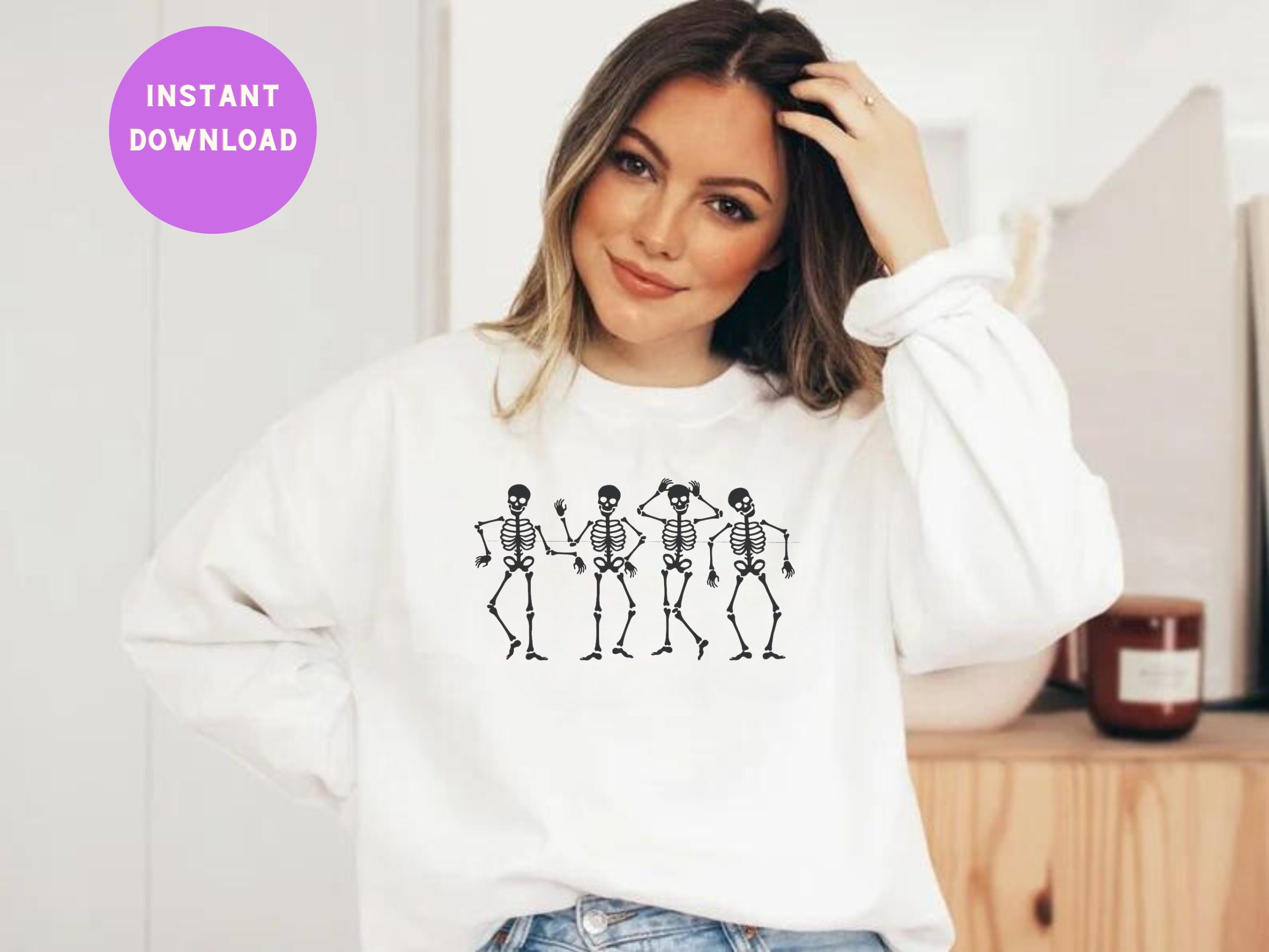 Skeleton Dance SVG and Halloween Decorations Spooky and Fun - Etsy