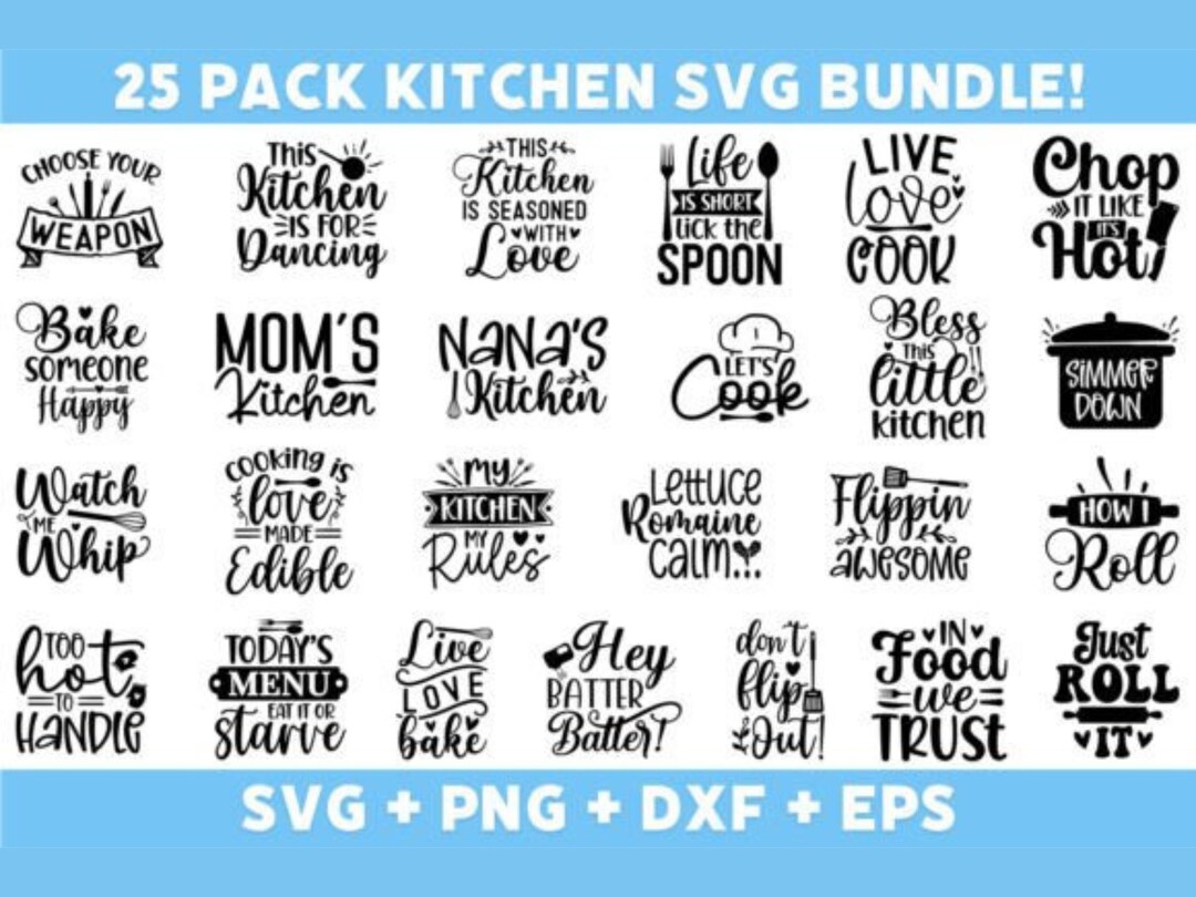 The Huge Kitchen Bundle Svg,kitchen Monogram Frames Bundle,baking ...