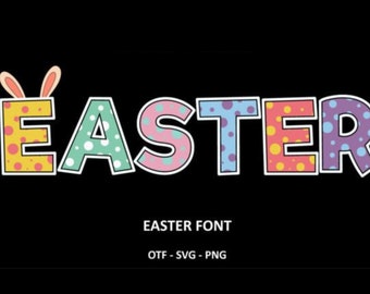 Easter Alphabet Letters PNG Bundle, Easter Eggs, Spring Floral, Easter ...