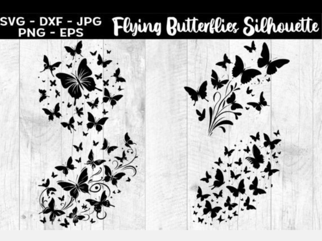 Flying Butterflies Svg Bundle Butterfly Svg Butterfly Design Layout