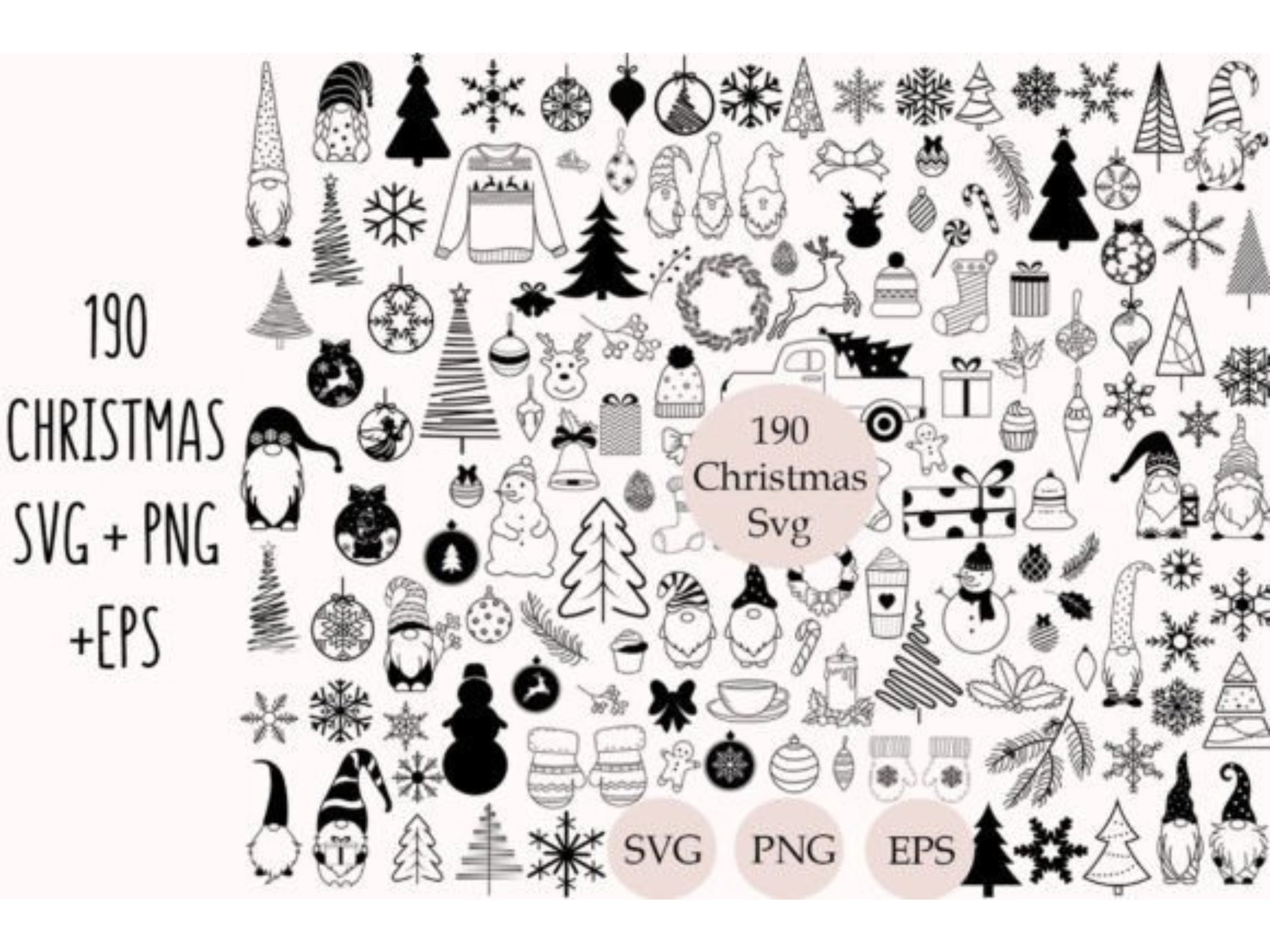 CHRISTMAS Clipartchristmas SVG Bundlechristmas Svg Cut - Etsy