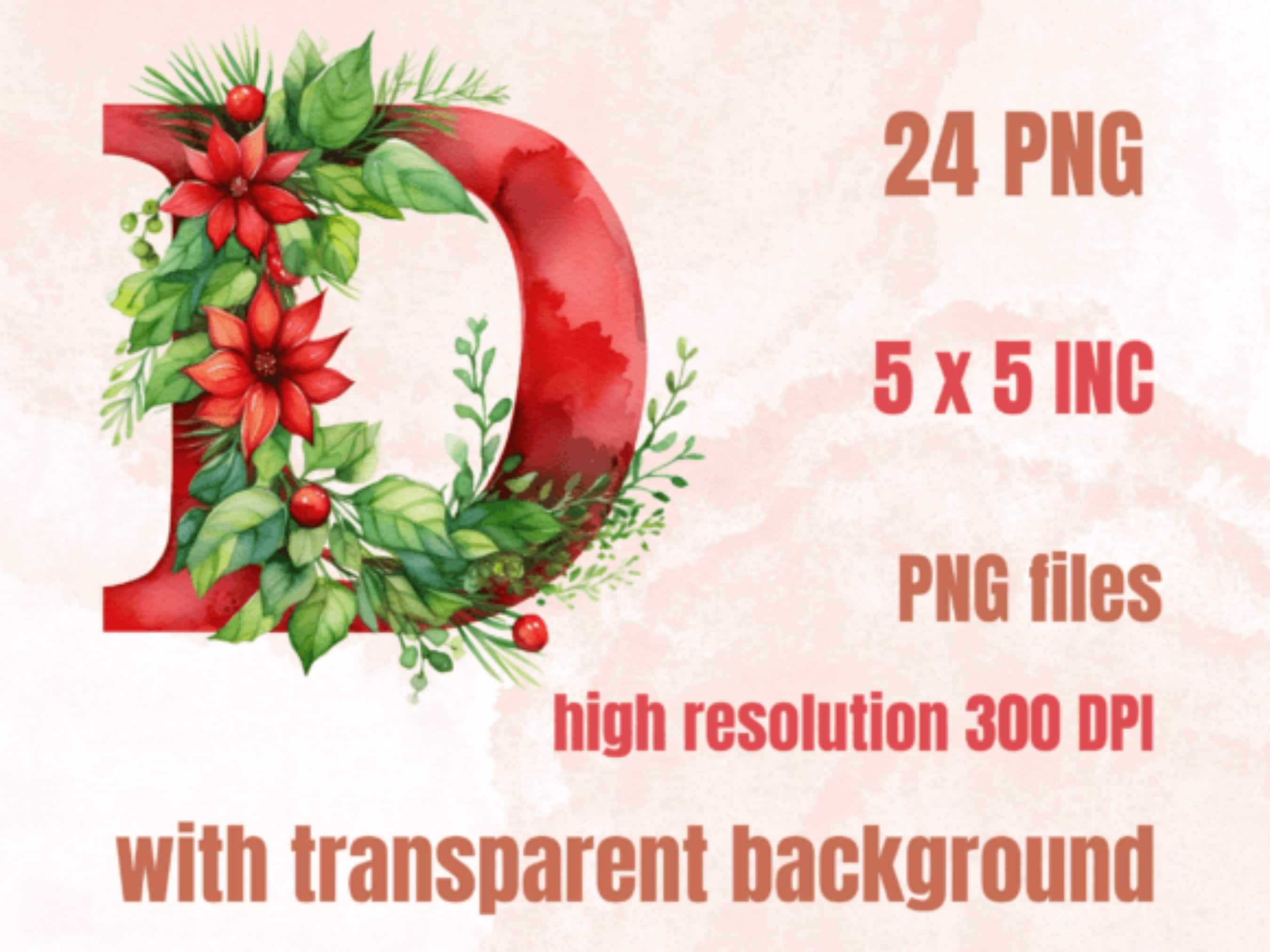 24 PNG Red Christmas Alphabet Clipart,christmas Letters Clip Art ...