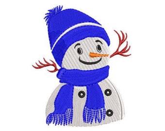 Snowman Embroidery Design, Christmas Embroidery File, 4 Sizes, Instant ...