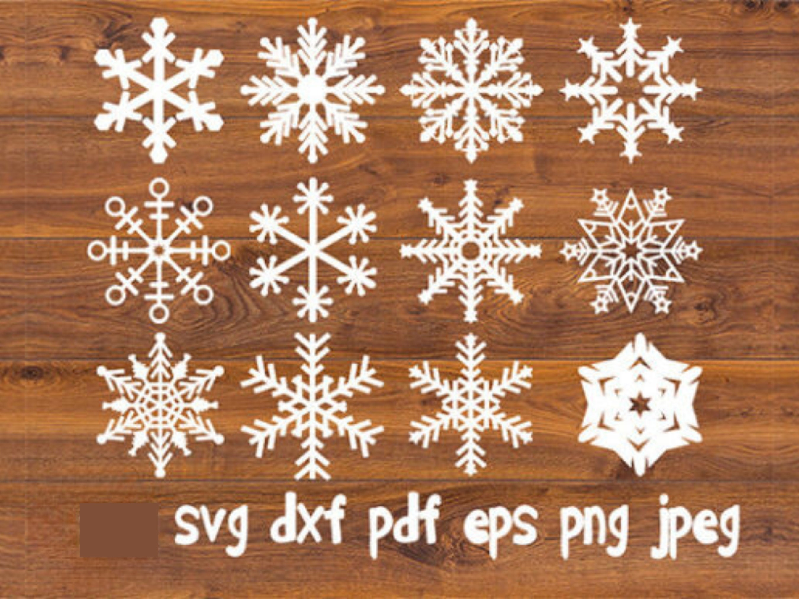 Snowflakes Svg Snowflakes Dxf Cut Fileclipart Snowman - Etsy
