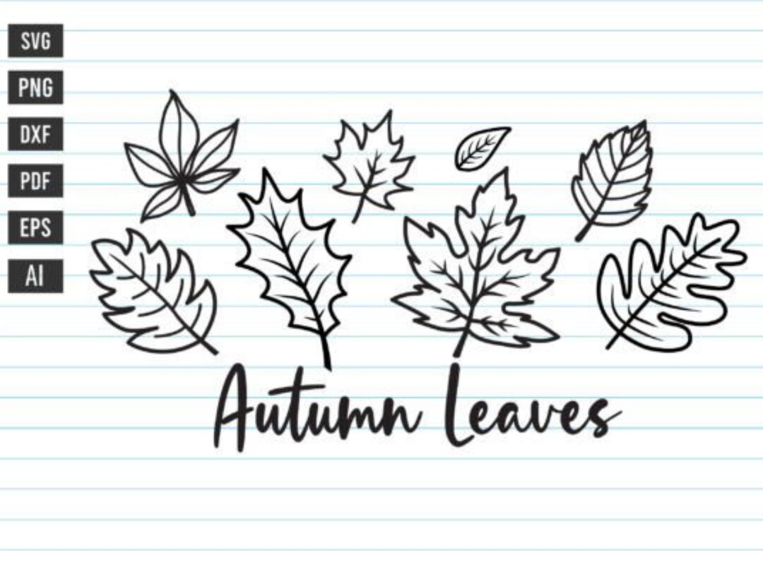 Autumn Leaves SVG Bundle Fall Foliage Clipart and Cut Files for Cricut ...