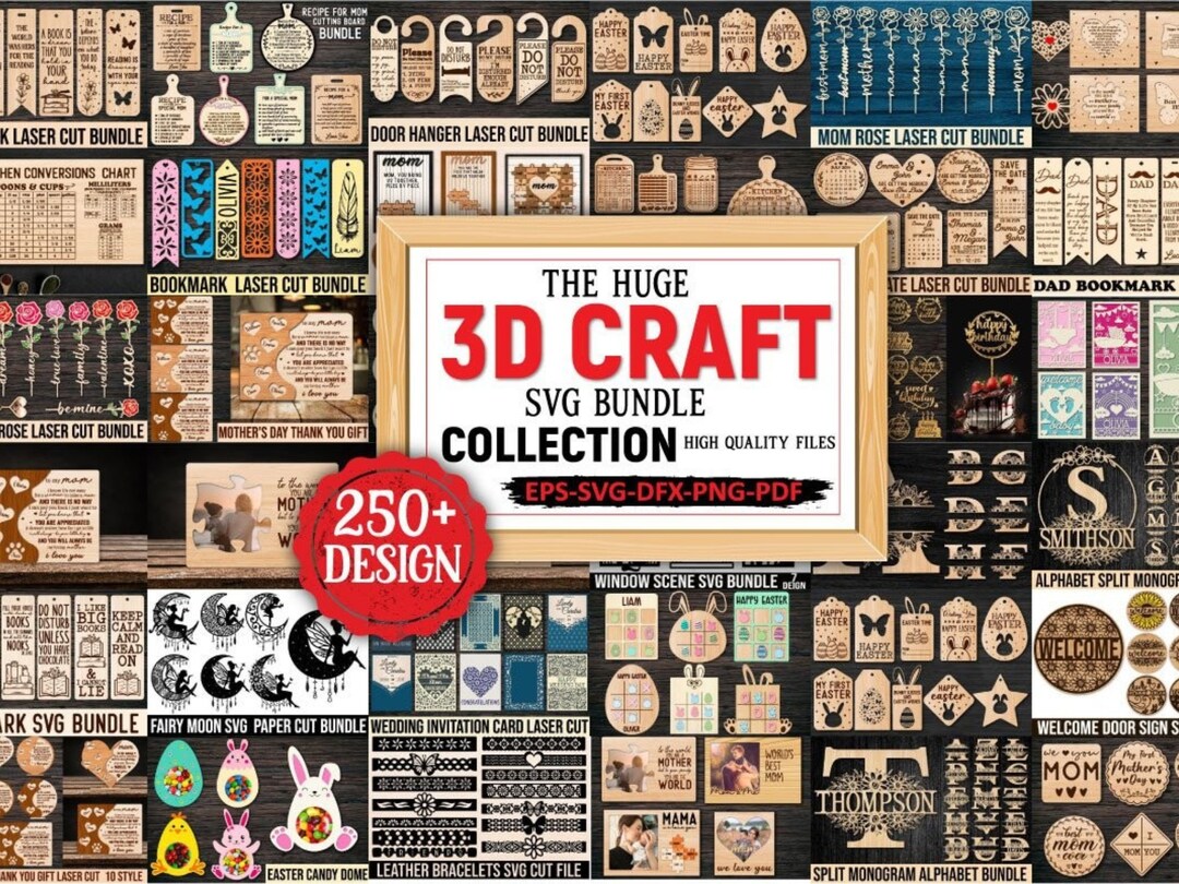 Laser-cut SVG Bundle for CNC, Engraving, and Laser Projects,laser Huge ...