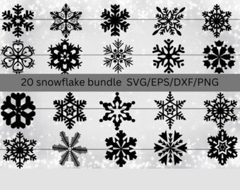 Snowflake SVG Bundle, Winter Christmas Svg, Snow Flake Svg, Snowflake ...