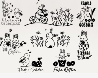 Frühling Plotterdatei, Hallo Frühling, SVG, PNG, DXF, Plotter File, Plotting Bundle, Ostern Svg ...