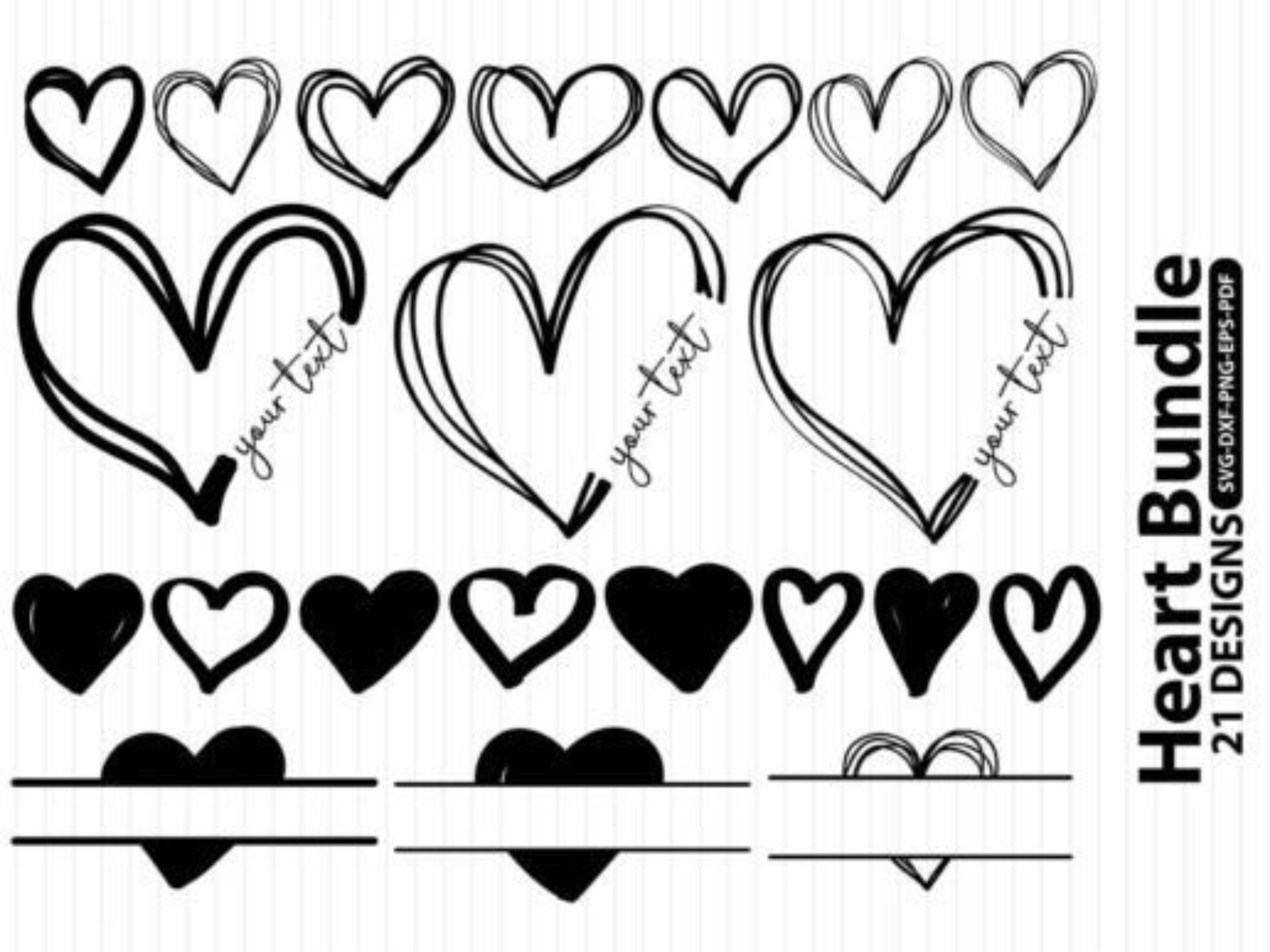 Heart Svg, Heart Svg, Hand Drawn Heart Svg, Open Heart Svg, Doodle ...
