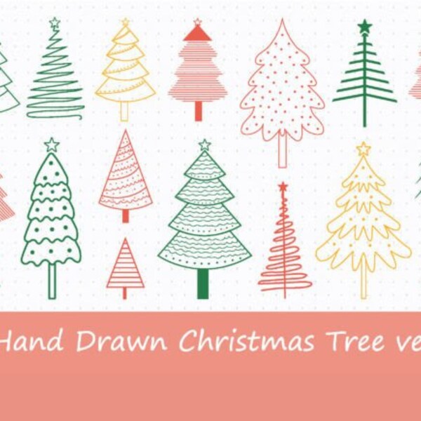 Hand Drawn Christmas - Etsy