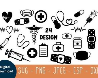 Medical Icons SVG Medical Svg Bundle Doctor Svg Bundle Svg Cut Files ...