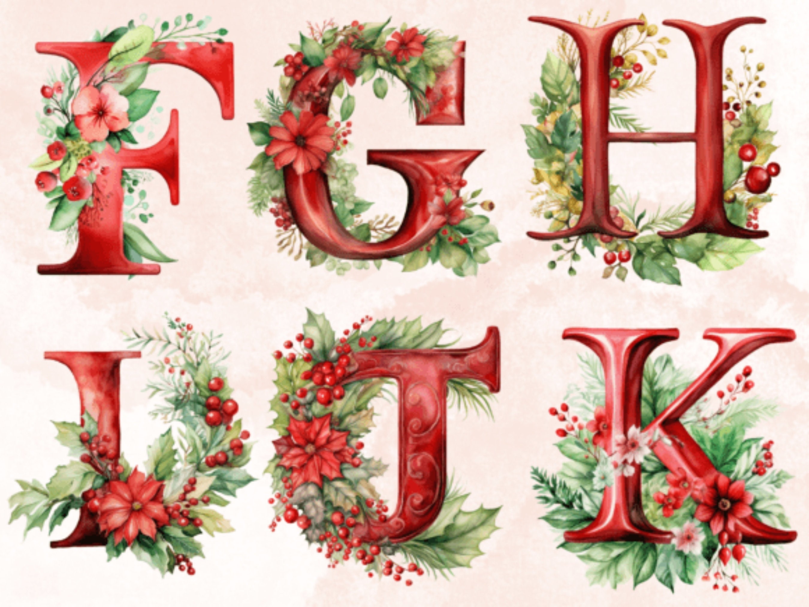 24 PNG Red Christmas Alphabet Clipart,christmas Letters Clip Art ...