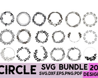 FLORAL CIRCLE SVG, Floral Circle Svg Cut Files for Cricut, Floral ...