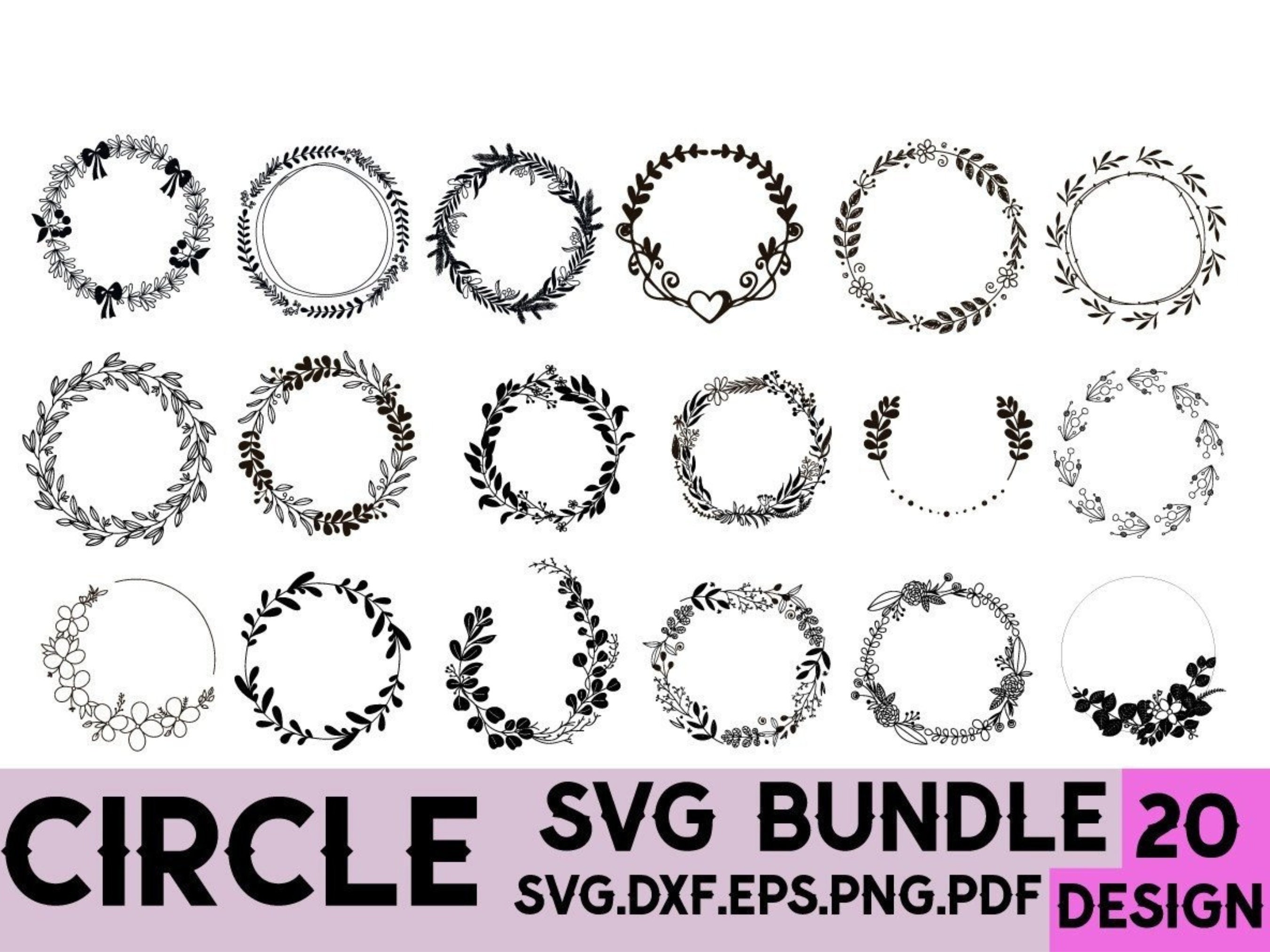 Floral Circle Svg Floral Circle Svg Cut Files For Cricut Floral
