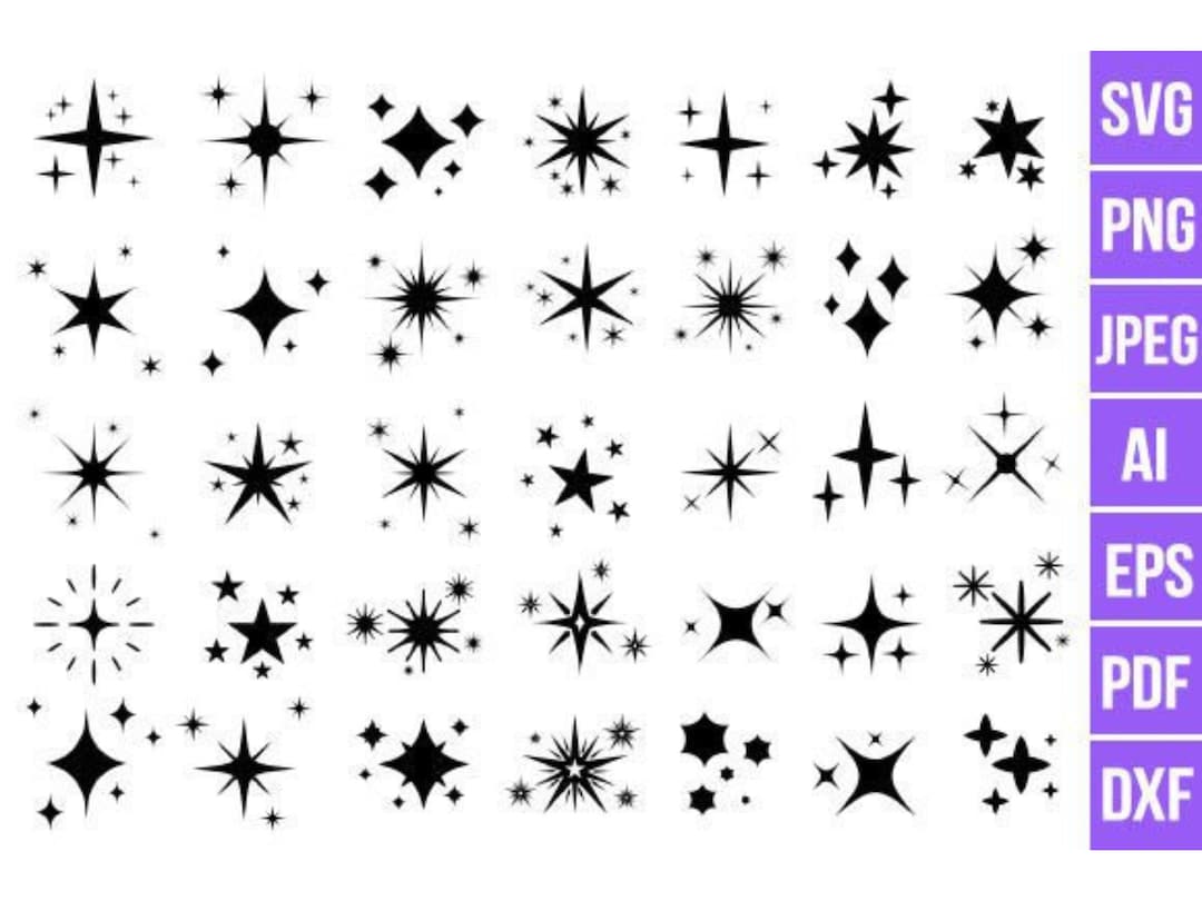 SPARKLE SVG, Stars SPARKLE Svg, Sparkle Svg Cut Files for Cricut ...