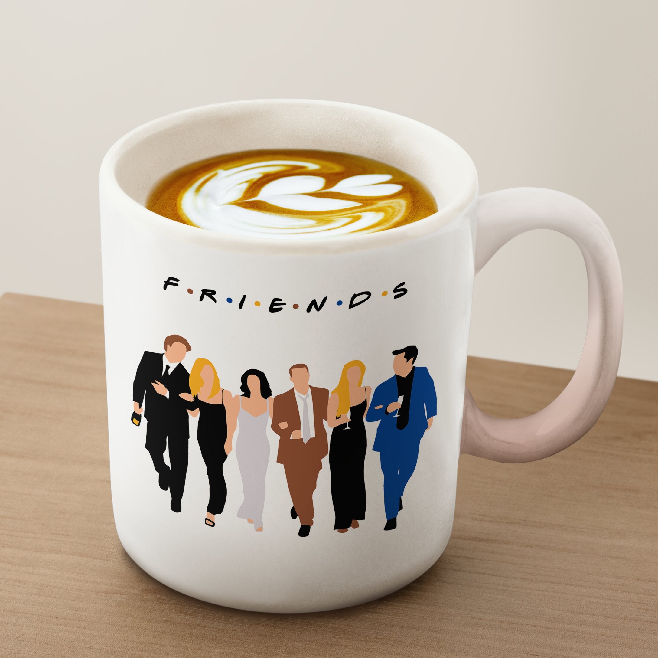 Friends Coffee Mug Cup - Color Logo - Chandler Joey Monica Phoebe ...