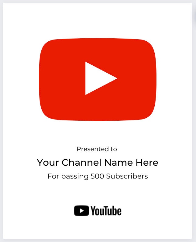 Youtube Play Button White canva Template Digital Download - Etsy