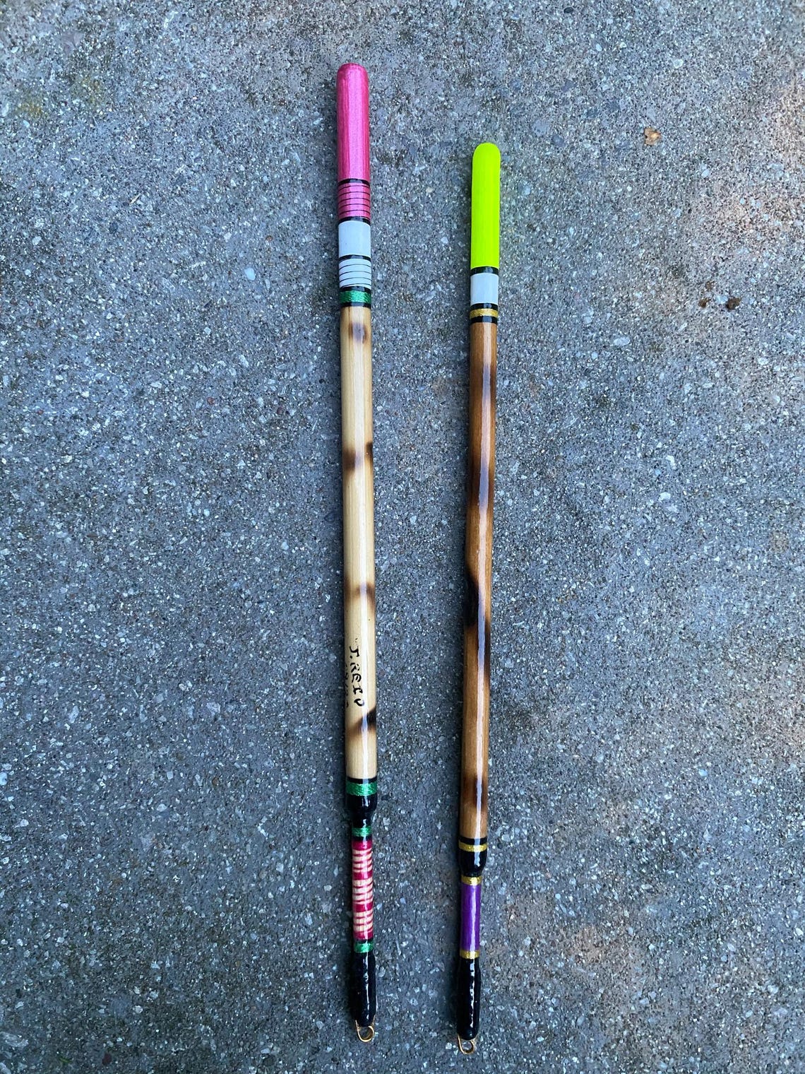 A Pair of JRB Handmade Traditional Style Scorched Reed Wagler Floats ...