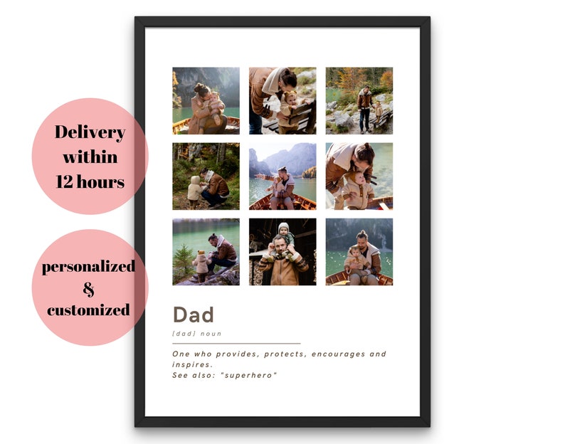 Daddy Photo Collagecustomized Father's Day Giftgift for - Etsy