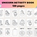 Unicorn Activity Pages, Unicorn Activity Book, Unicorn Coloring Sheets ...