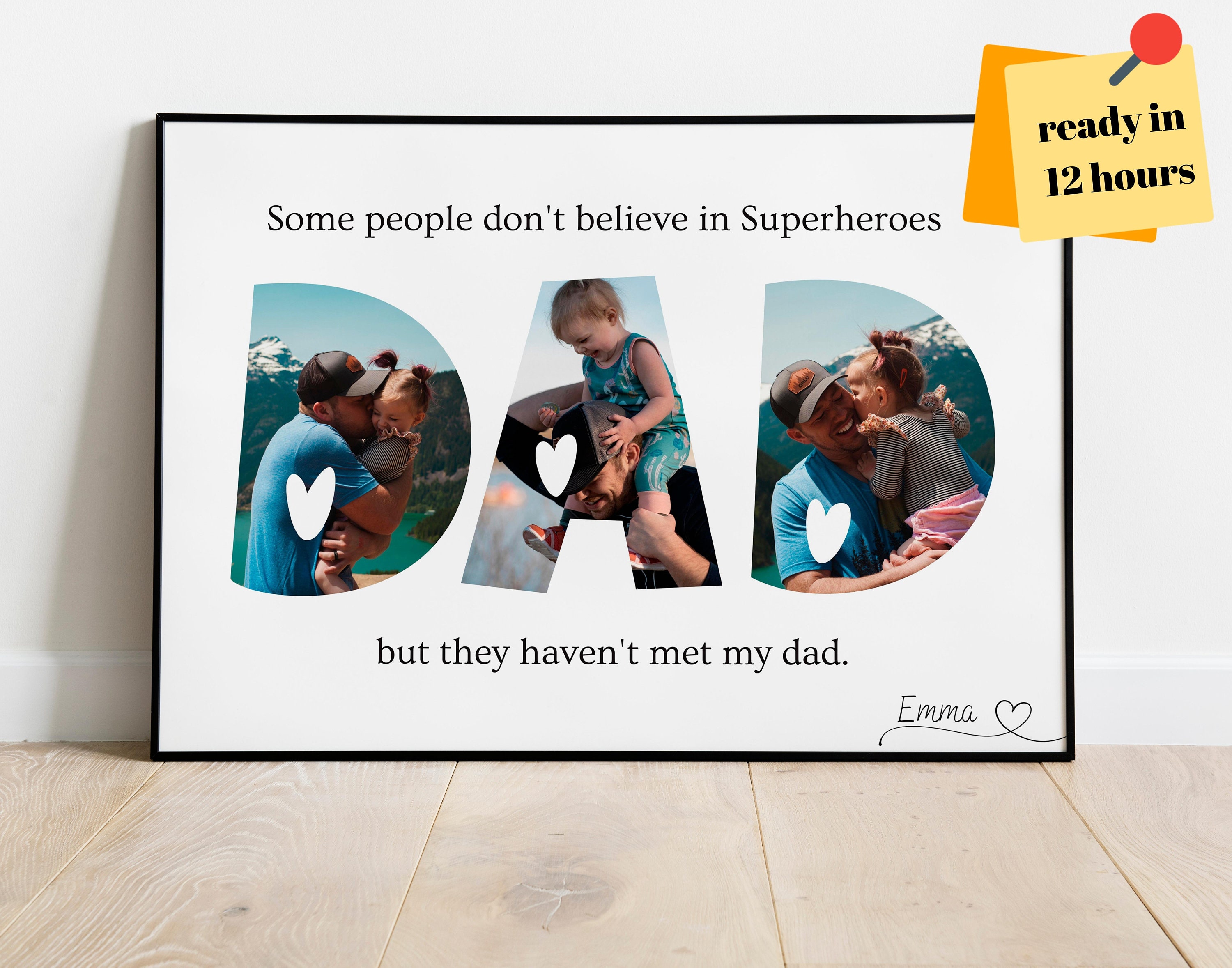 DAD Photo Collage,father's Day Craft for Kids,gift for Dad,personalized ...