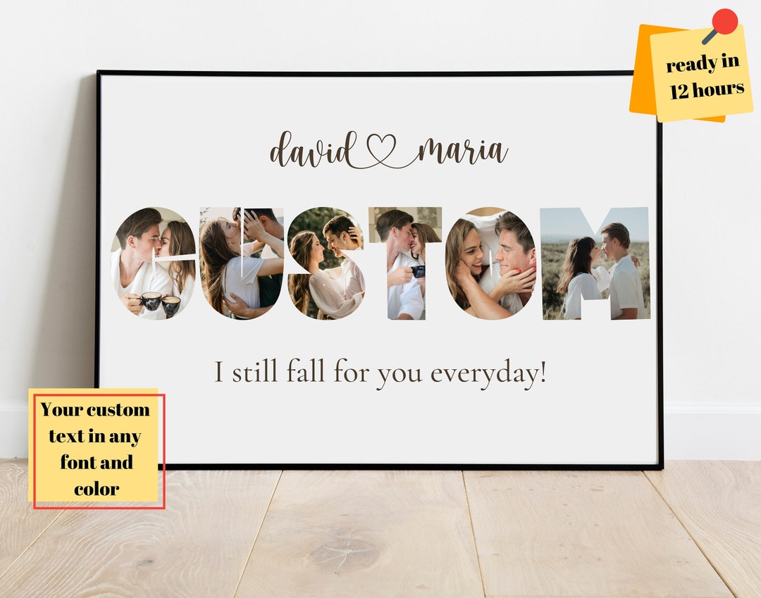 Personalized Photo Collage,custom Name Picture Collage,custom Letter ...